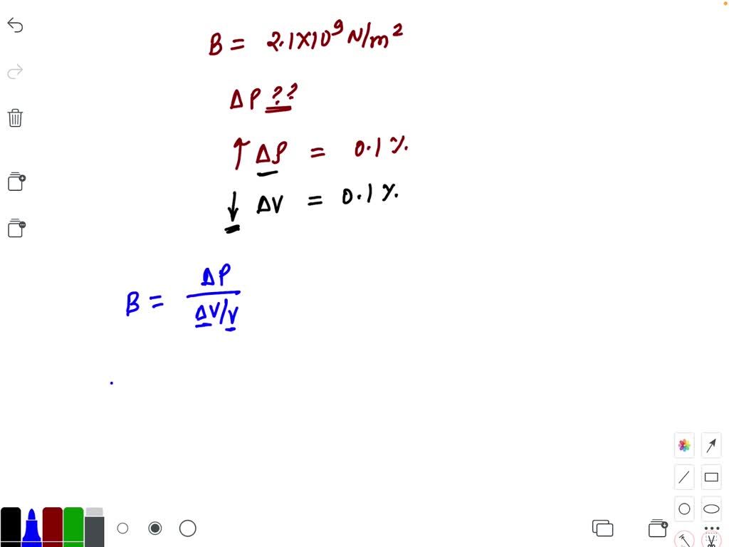 SOLVED:The bulk modulus of water is 2.1 ×10^9 N / m^2. The pressure ...