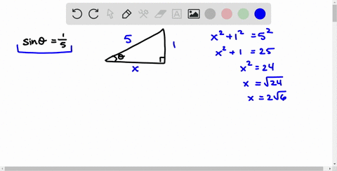 SOLVED:In Exercises 13-20, sketch a right triangle corresponding to the trigonometric function ...