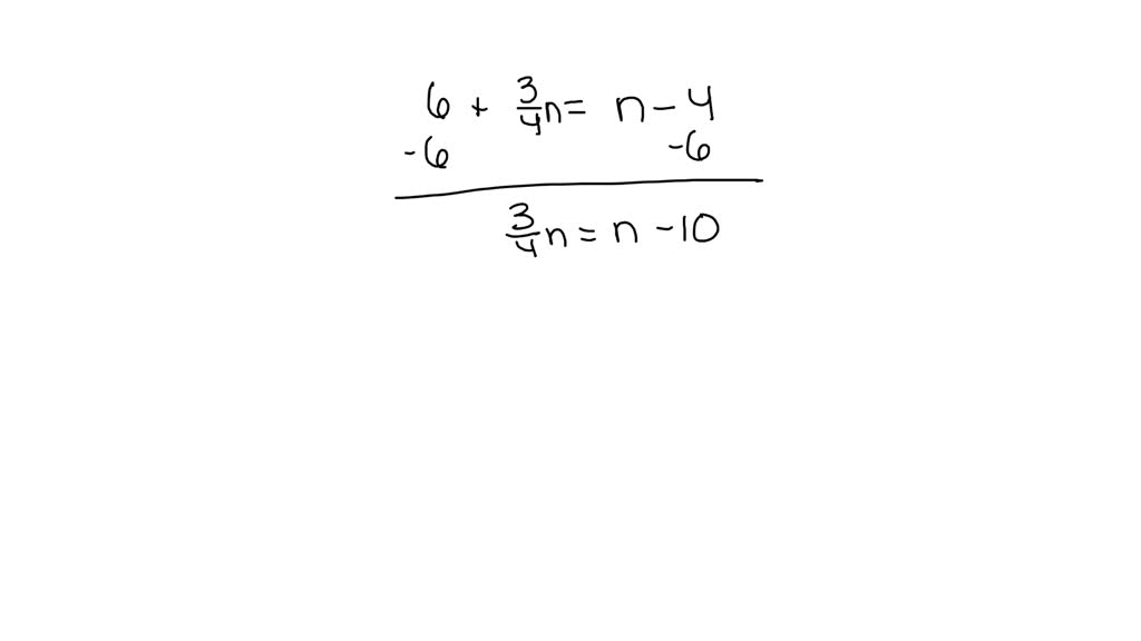 SOLVED:When 6 is added to (-)/(4) of a number, the result is 4 less ...