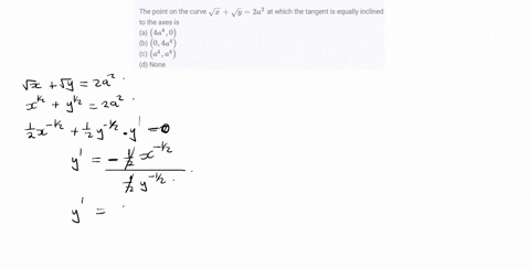 SOLVED:The sub-tangent, ordinate and subnormal to the parabola y^2=4 a ...