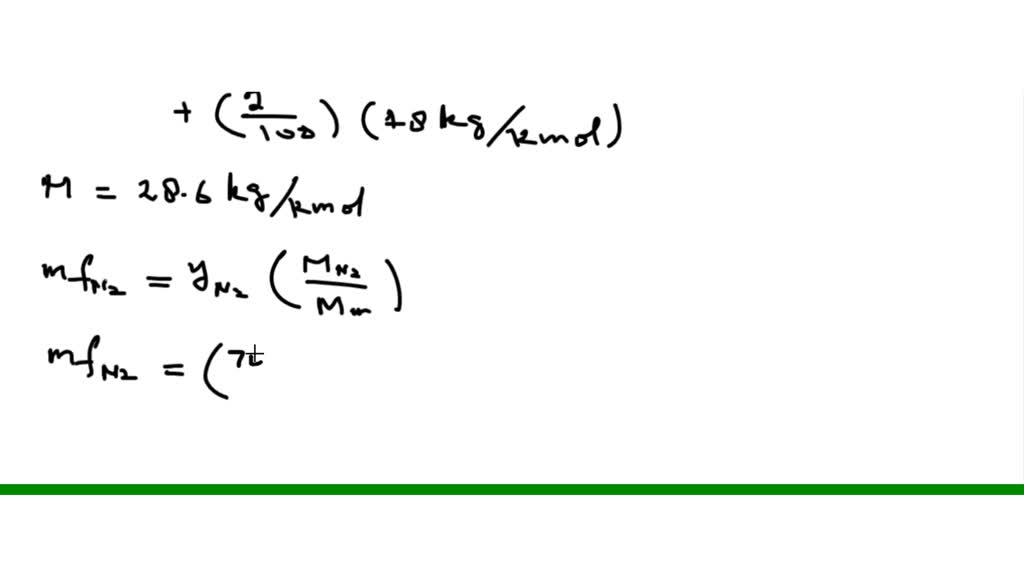 SOLVED:The composition of moist air is given on a molar basis to be 78 ...