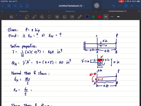SOLVED:If a load of P=3 kip is applied to the A-36 structural-steel beam, determine the strain ...