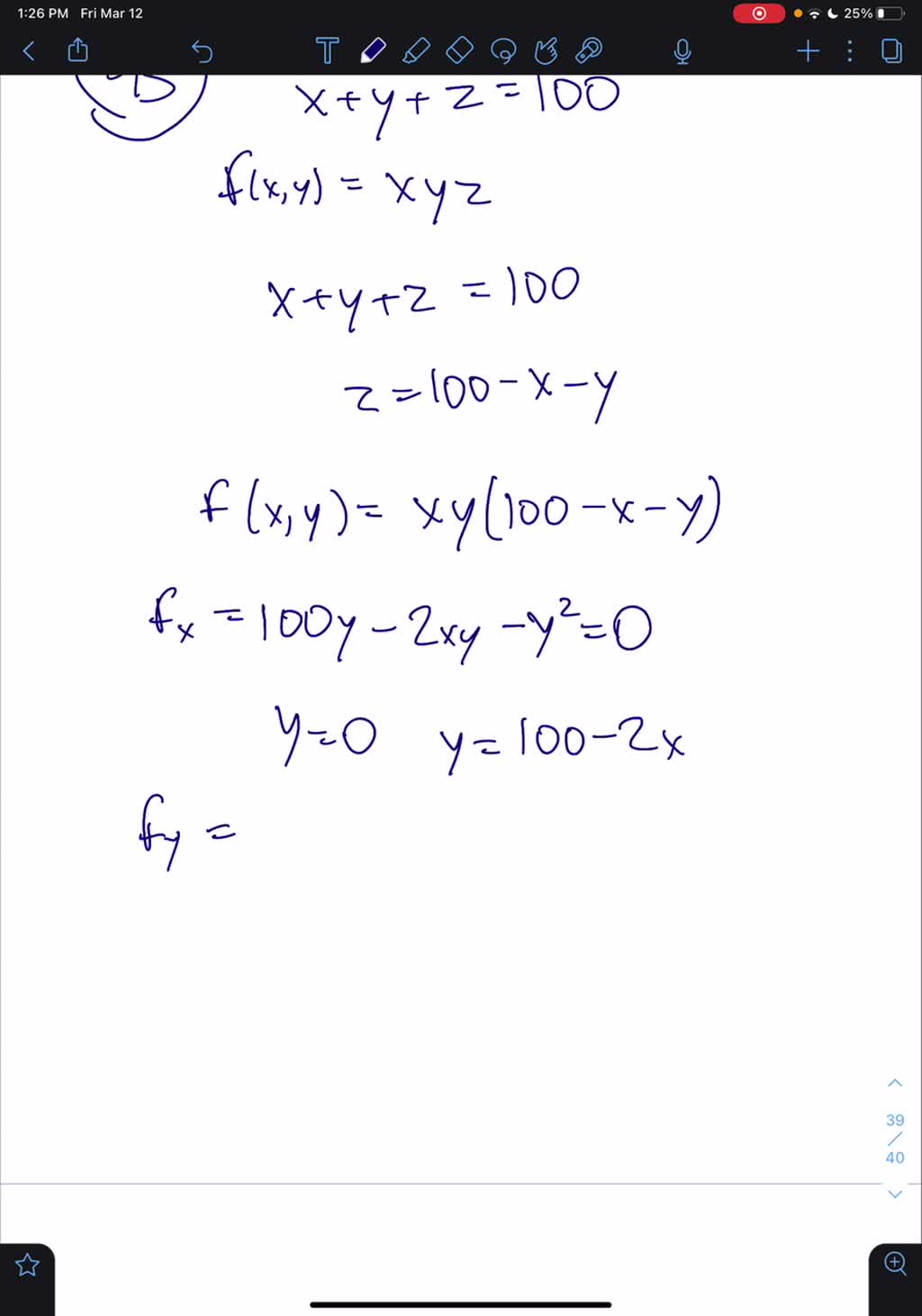 Find The Maximum And Minimum Values Of f x Y Z x SolvedLib