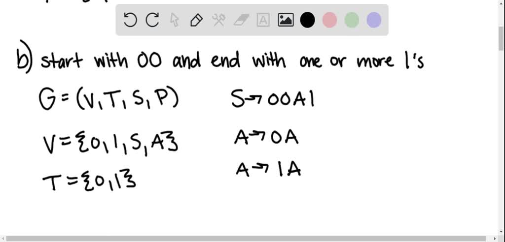 SOLVED:Find a phrase-sitructure grammar for cach of these languages. a ...