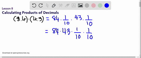 Summary Lesson: Calculating Products of Decimals | Numerade