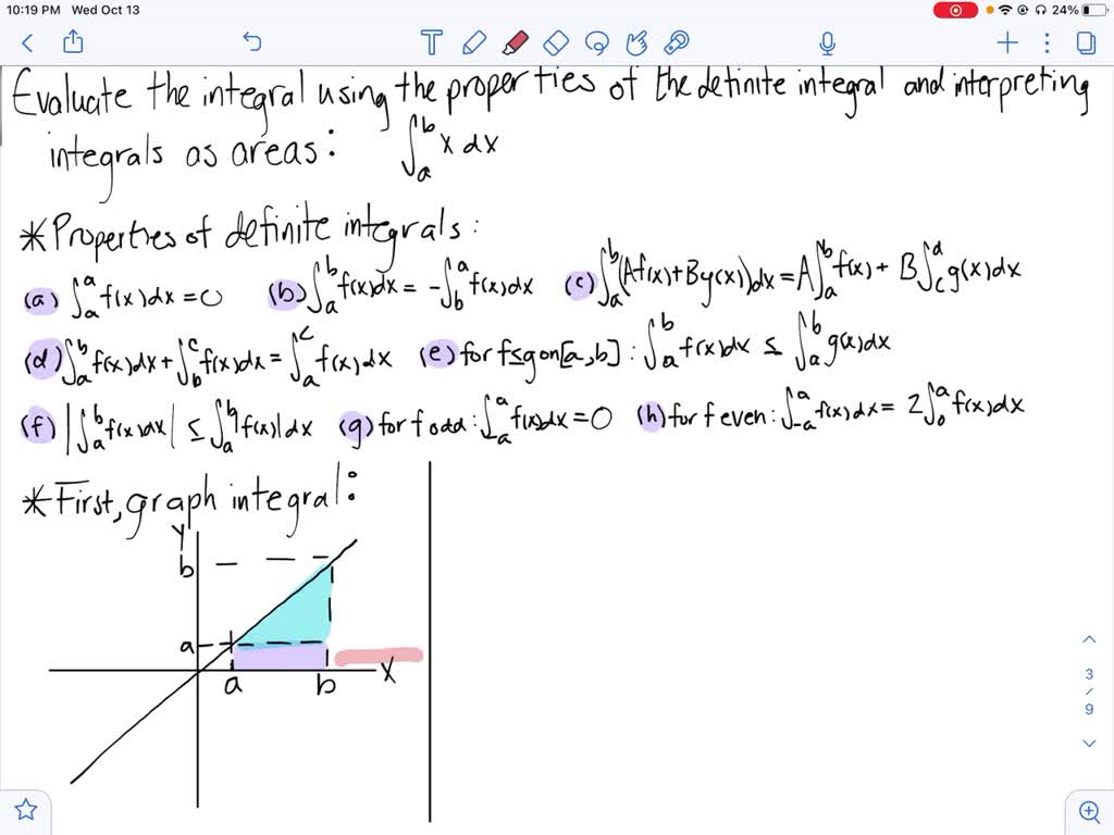 SOLVED:Evaluate the integrals in Exercises 3-16 by using the properties ...