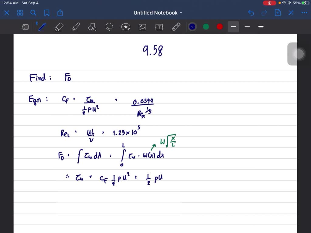 SOLVED:Repeat Problem 9.44 , except that the air flow is now at 80 ft / s (assume turbulent ...