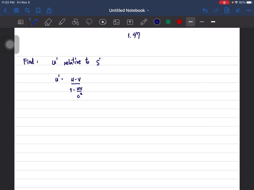 ⏩SOLVED:Using the velocity-addition formula, one can prove the… | Numerade