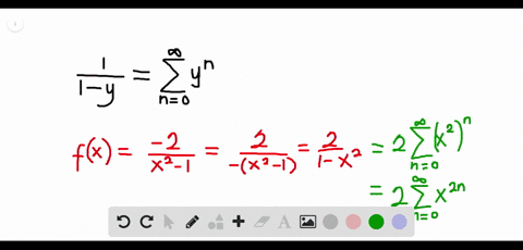 SOLVED:Using a Power Series In Exercises 19-28, use the power series (1)/(1+x)=∑n=0^∞(-1)^n x^n, |x|