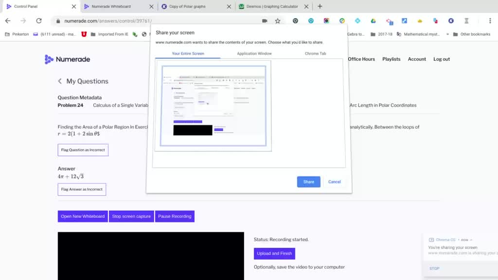 SOLVED: Finding the Area of a Polar Region In Exercises 19-26, use a graphing utility to graph ...