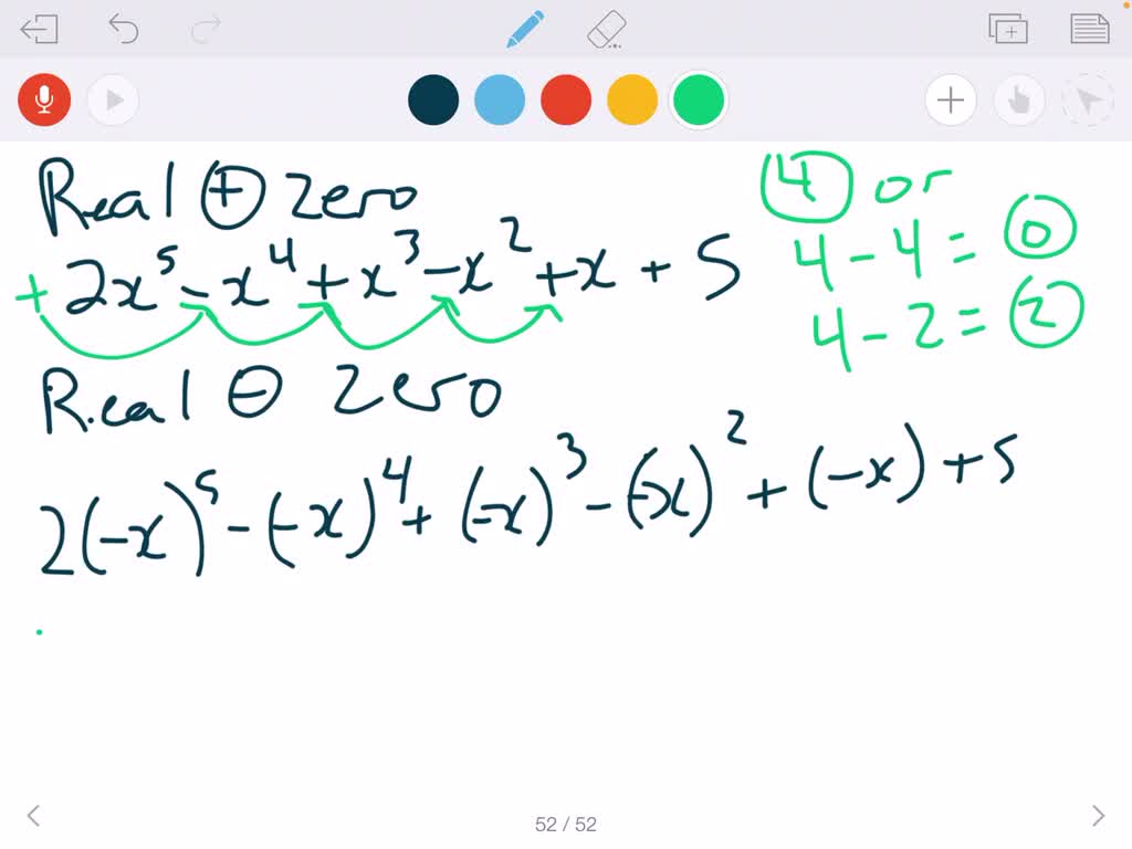 Use Descartes Rule Of Signs To Determine The Po SolvedLib