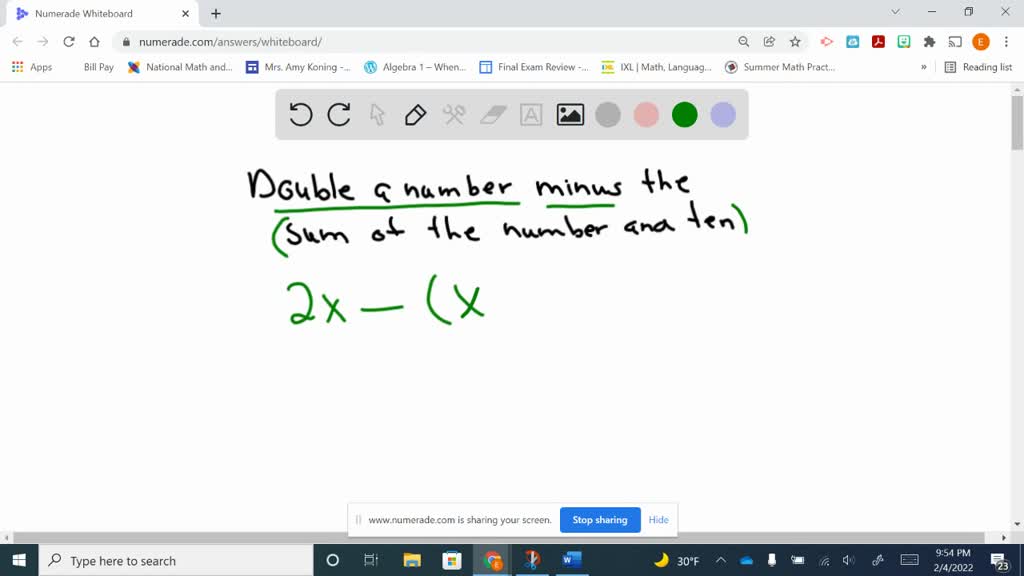 SOLVED:Think about the number trick shown at right. a. Layla got a final number of 4. What was ...