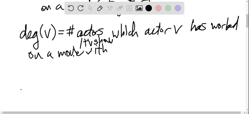 SOLVED:What does the degree of a vertex in the Hollywood graph ...