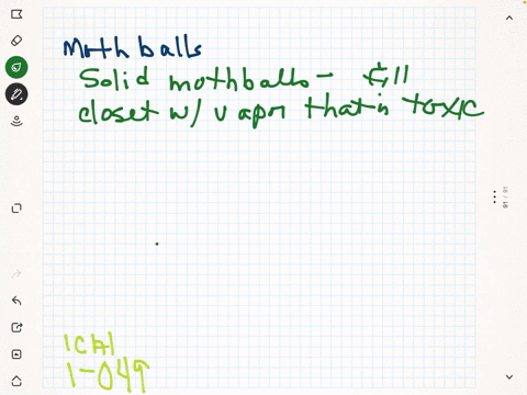 SOLVED:Mothballs are smelly, crystalline pellets used to protect woolen ...
