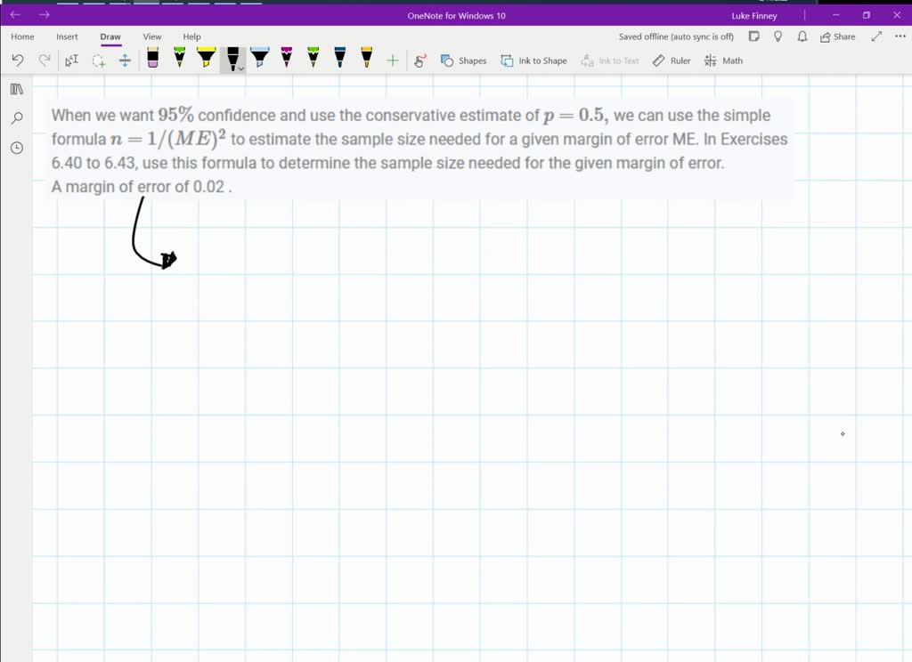 SOLVED:When we want 95 % confidence and use the conservative estimate ...