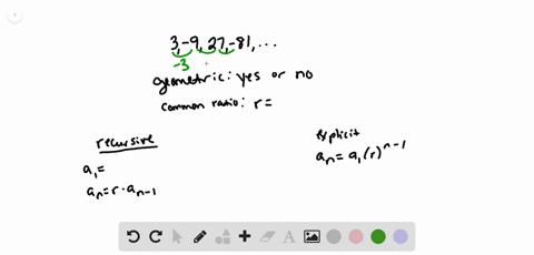SOLVED:Determine if each sequence is a geometric sequence. If it is, find the common ratio and ...