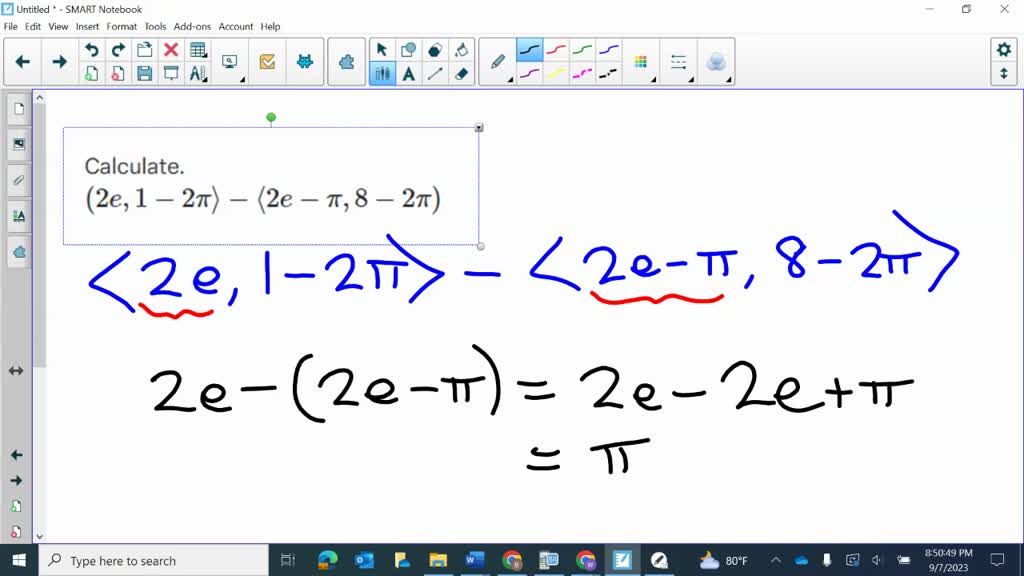 SOLVED:Compute the numbers e^i π/ 2, e^-i π/ 4, e^5 πi / 6, e^ln2-i π/ 6