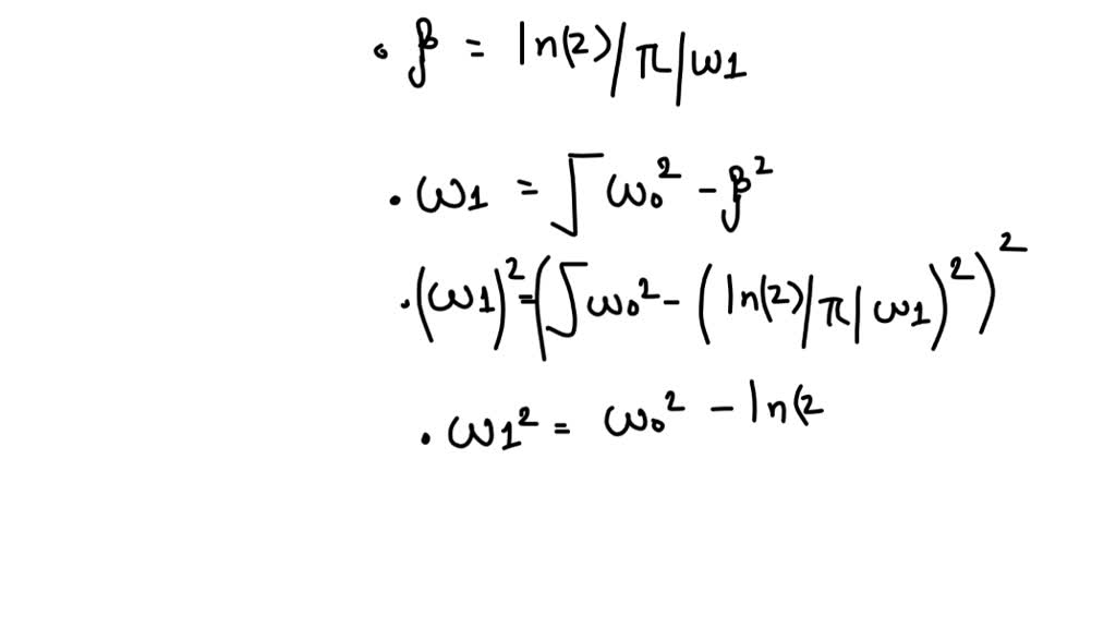 Given: The amplitude of a damped harmonic oscillator drops to 1 / e of ...