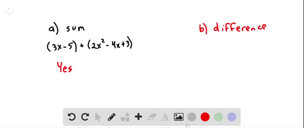 a. Is the sum of two polynomials always a polynomial? Explain. b. Is ...