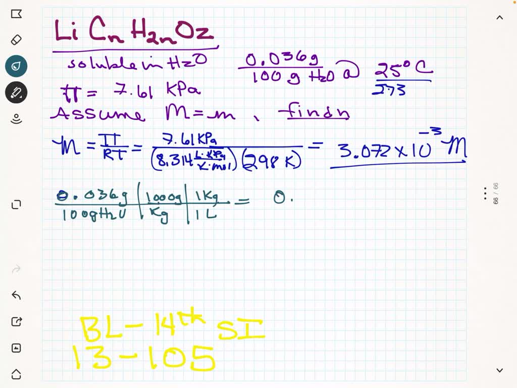 SOLVED:A lithium salt used in lubricating grease has the formula LiCn ...