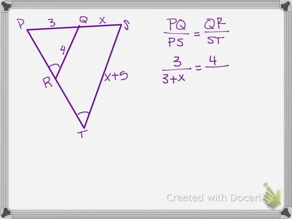 SOLVED:Determine the value of x. GRAPH CANT COPY