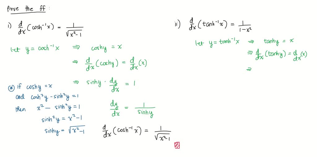 ⏩SOLVED:Prove the formula given in Table 6 for the derivative of… | Numerade