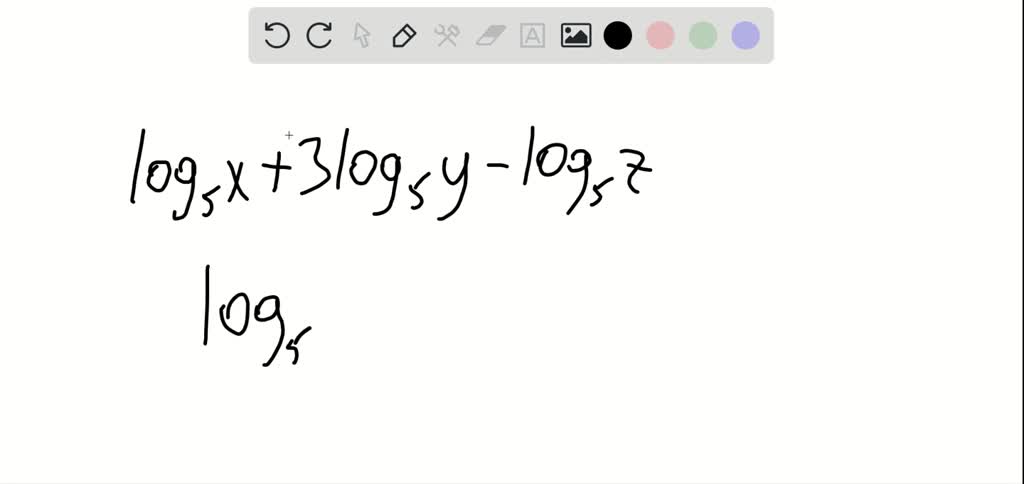 SOLVED:For Exercises 2-3, write the expression as a single logarithm. Assume that all variables ...