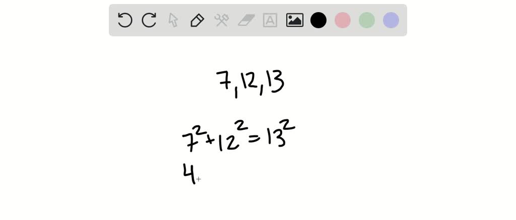 SOLVED:\text { Identify which numbers are perfect triples.} 7,12,13