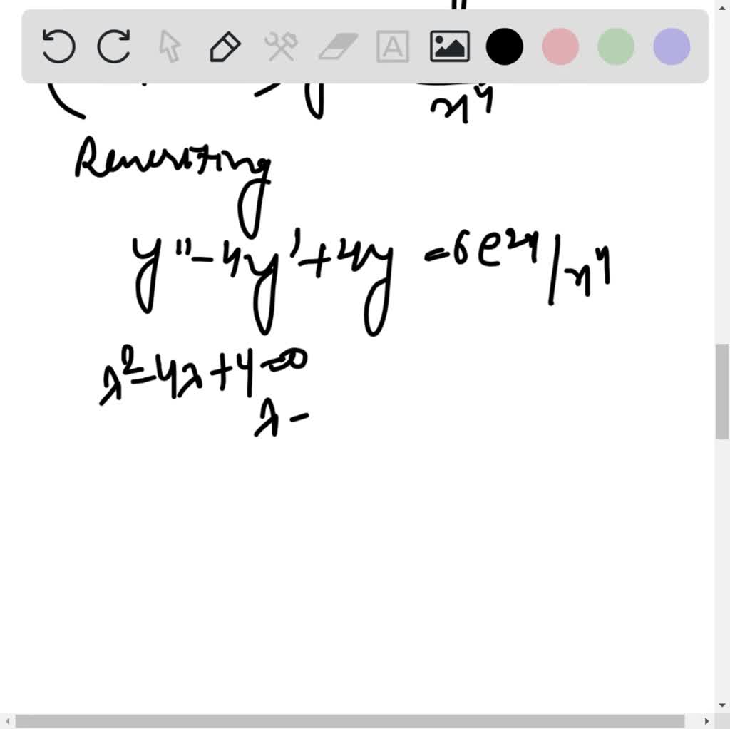 Solve The Given Nonhomogeneous Linear Ode By Variation Of Parameters Or