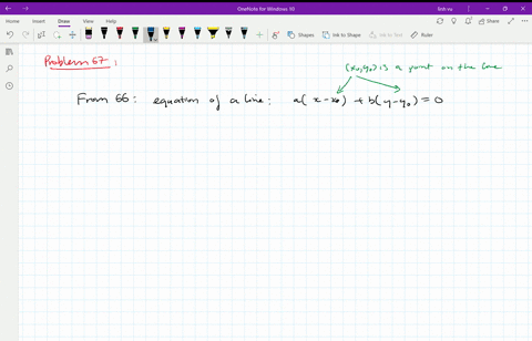 SOLVED:An alternative line definition Given a fixed point P0(x0, y0 ...