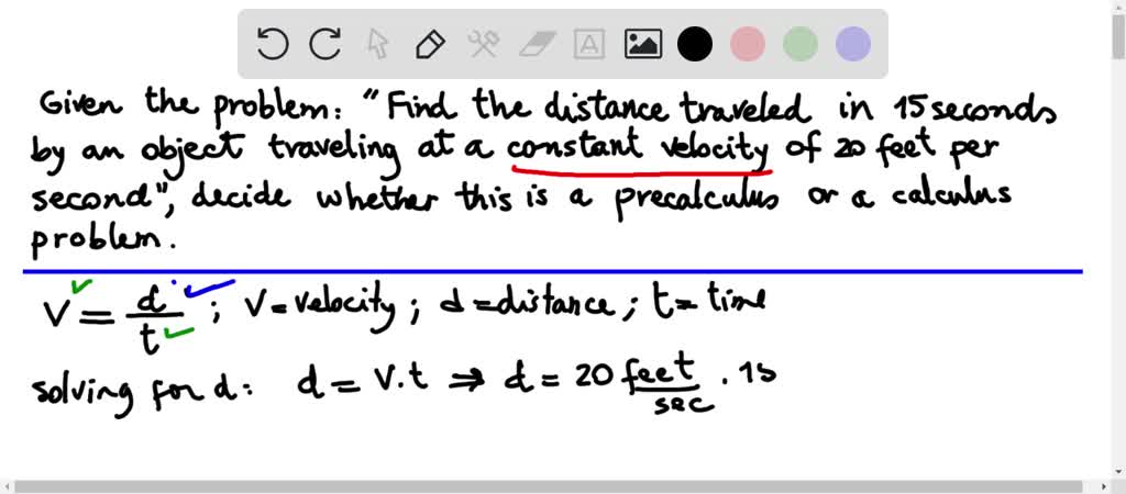 SOLVED:Precalculus or Calculus In Exercises 1-5, decide whether the problem can be solved using ...