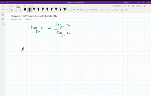 SOLVED:Rewrite the logarithm as a ratio of a. common logarithms and b ...