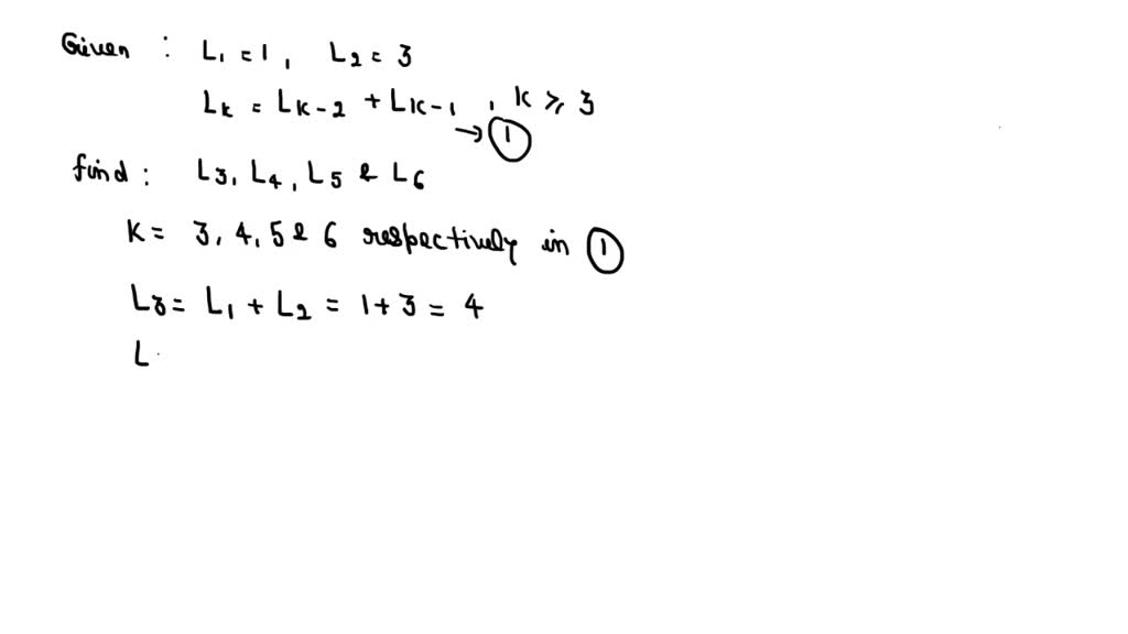 SOLVED:The n th Lucas number Ln, named after the French mathematician ...