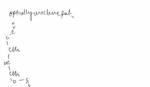 SOLVED:Draw the structure of an optically inactive fat that, when ...