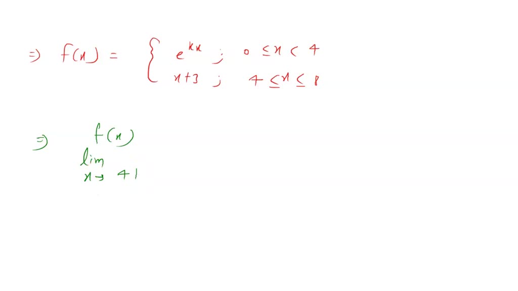 Solved In The Following Exercises Find The Value S Of K That Makes Each Function Continuous