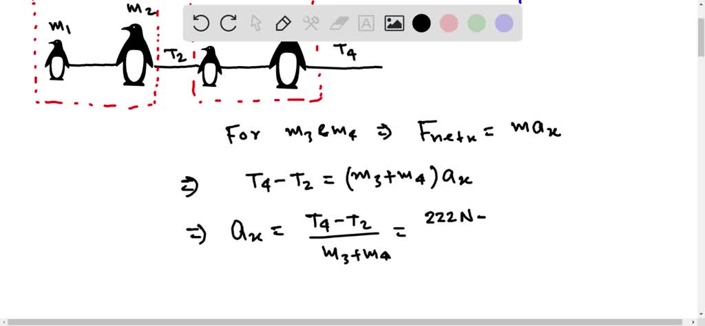 SOLVED:Figure 5-49 shows four penguins that are being playfully pulled ...