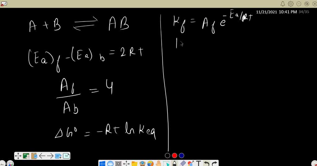 Solved The Reversible First Order Reaction Shown Below Takes Place In