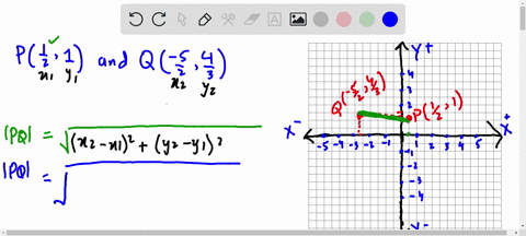 SOLVED:a) find the exact distance between the points, and b) find the ...
