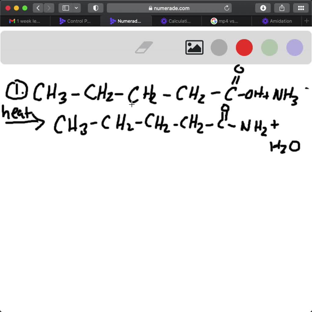 SOLVED:Draw the condensed structural formula for the amide formed in ...