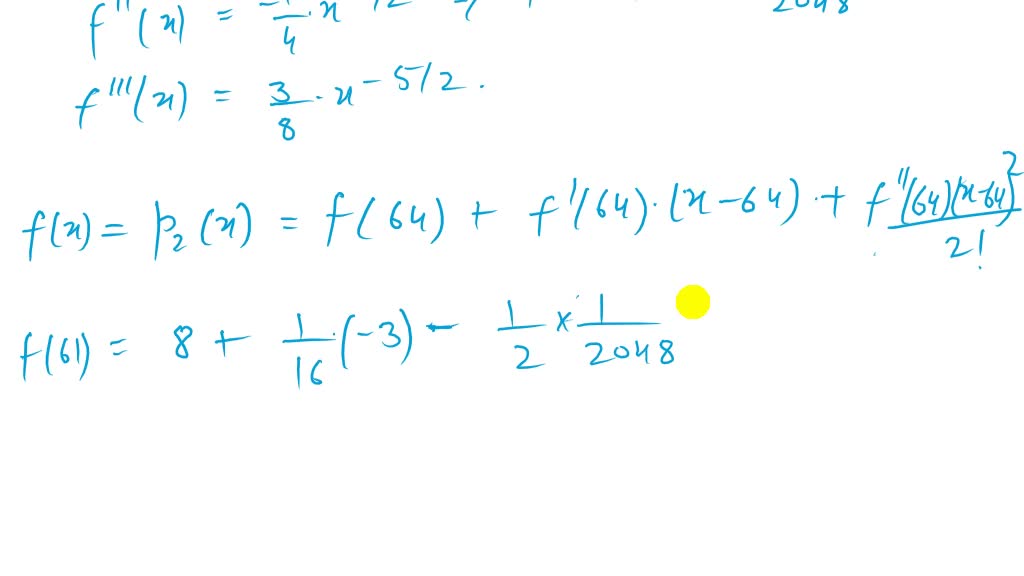 Solved Ese A Suitable Linearization To Approximate The Indicated Value