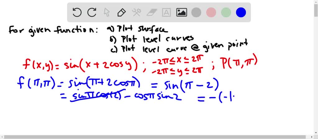 SOLVED:Use a CAS to perform the following steps for each of the functions. a. Plot the surface ...