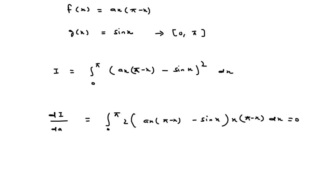 SOLVED:Find the extremal curve and minimum of the functional J[y]=∫0^π ...