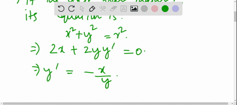 SOLVED:Show, using implicit differentiation, that any tangent line at a ...