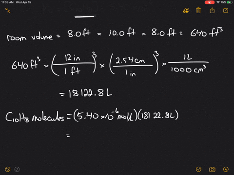 SOLVED:A mothball consists of a 2.5 cm diameter sphere of naphthalene ...