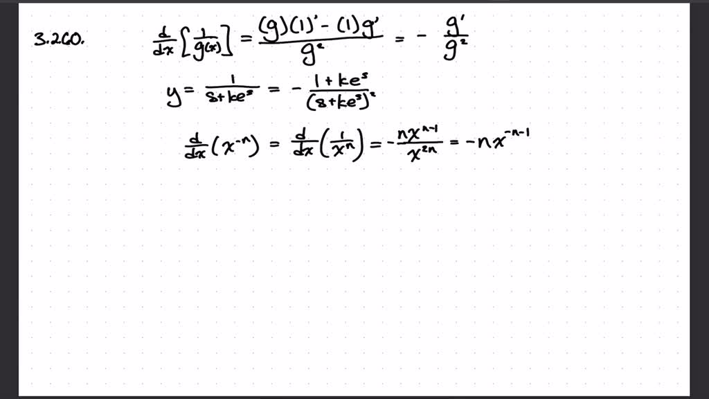 SOLVED:(a) If g is differentiable, the Reciprocal Rule says that (d)/(d ...
