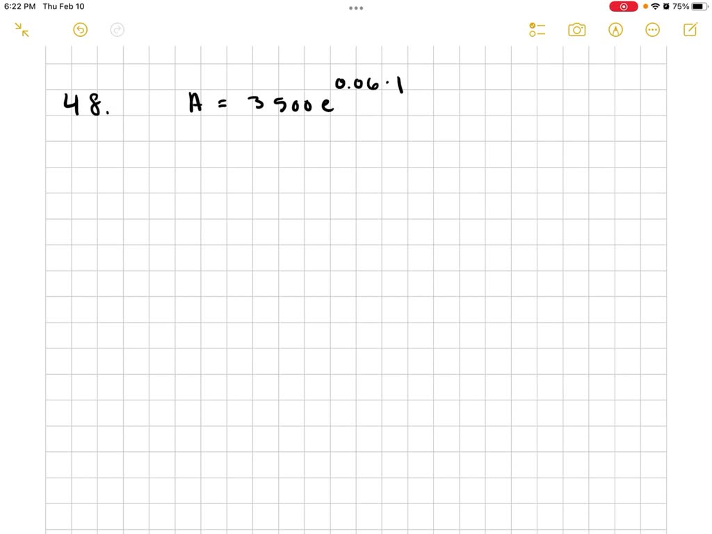 ⏩SOLVED:Use the formula A=P e^r t to solve. Determine the size of an… | Numerade