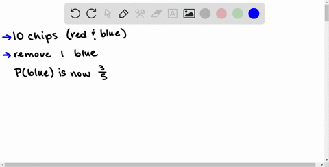 ⏩SOLVED:A bag contains only red and blue plastic chips. There were ...