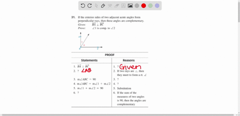 SOLVED:If the exterior sides of two adjacent acute angles form ...