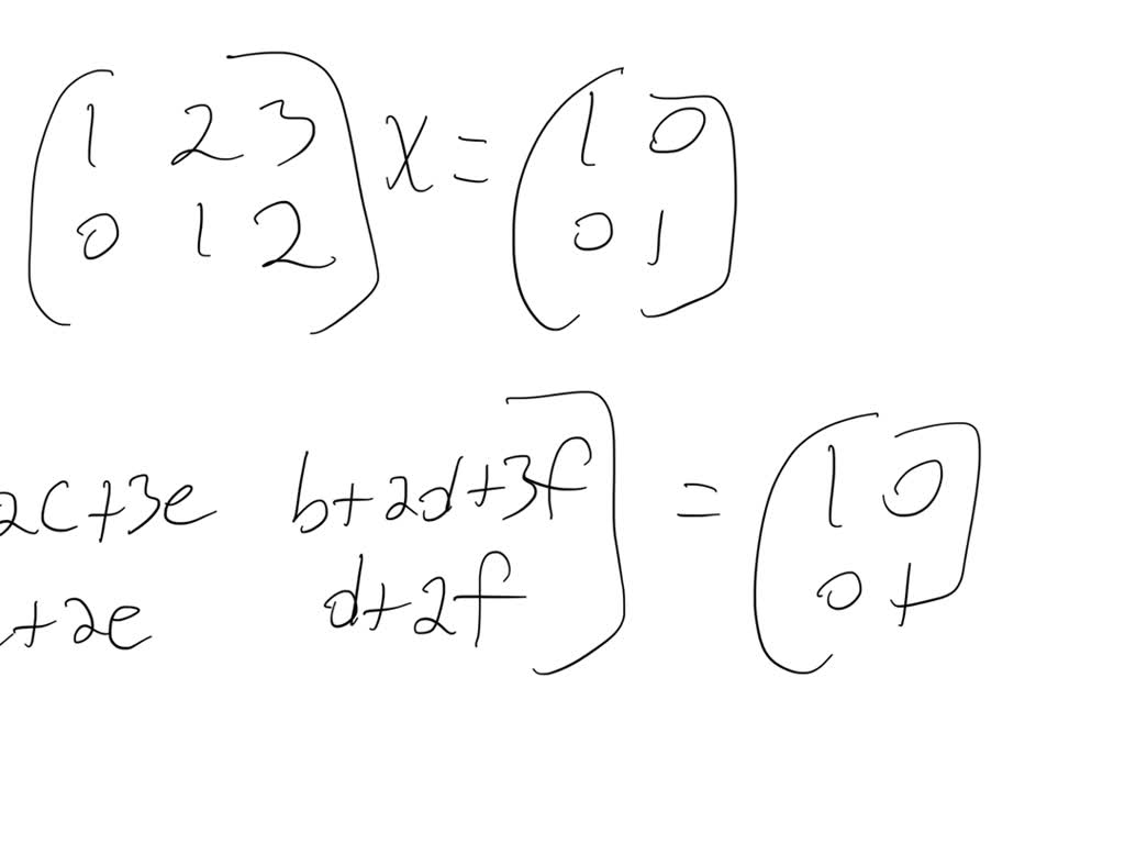 Solved Find The Value Of X That Satisfies The Matrix Equation M ·x B