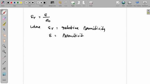 SOLVED:A physical relation is ε=ε0 εr where, ε= electric permittivity ...